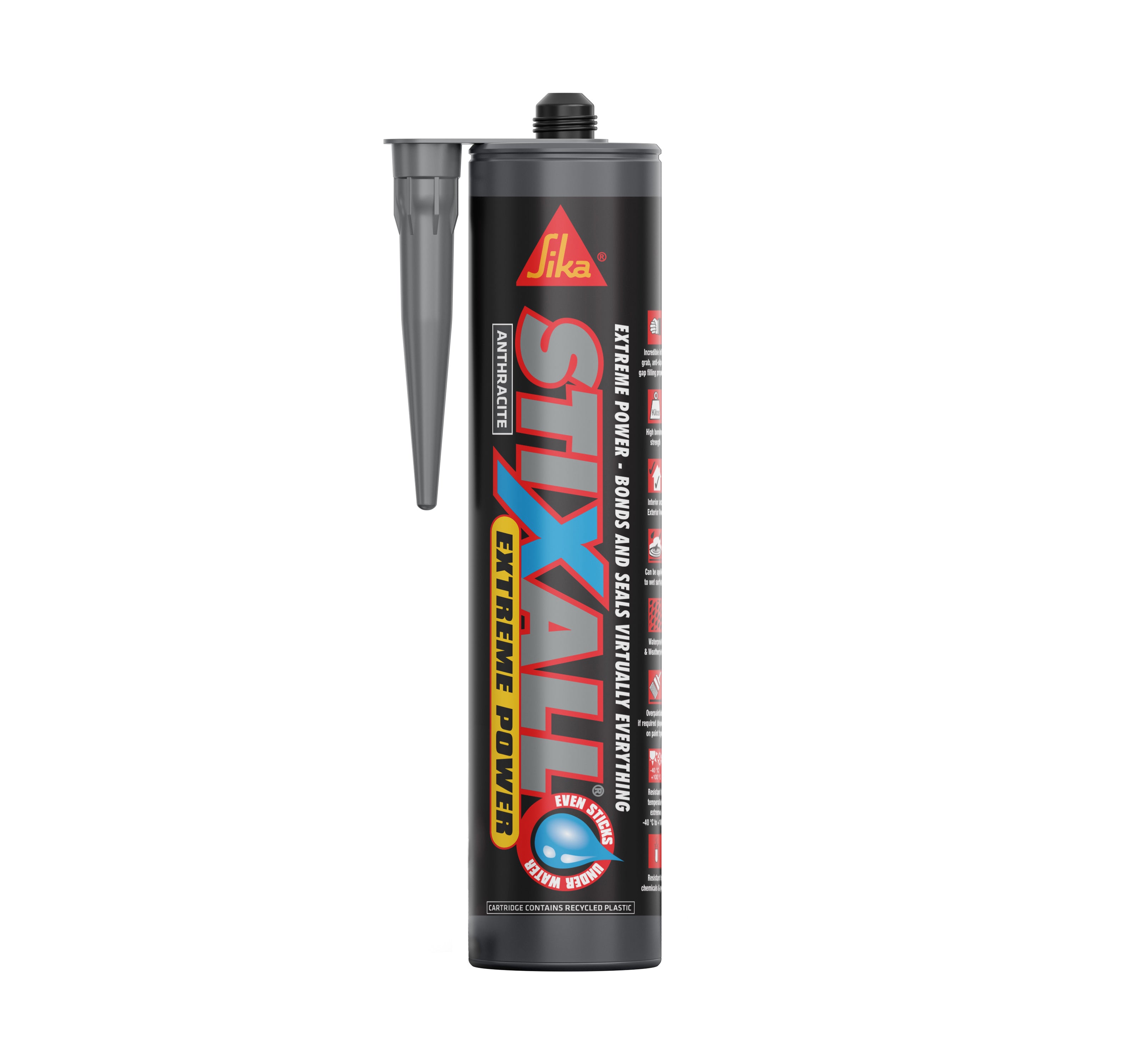 Stixall Adhesive & Sealant Anthracite Grey 290ml | FixTrade.co.uk
