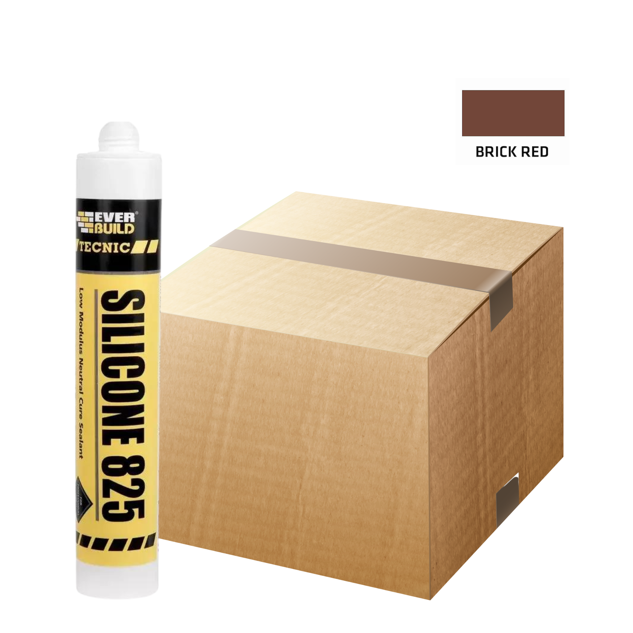 EverBuild Silicone 825 - 380ml Brick Red (Box Of 25) | FixTrade.co.uk