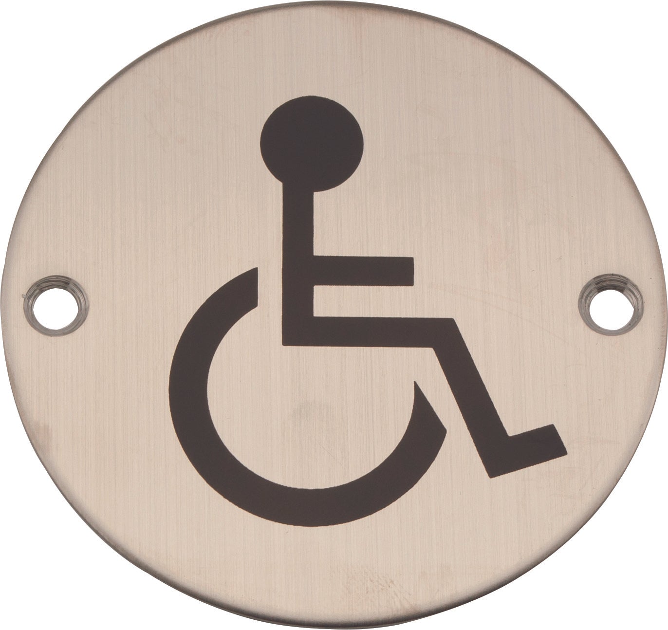FixTrade.co.uk | Satin Stainless Steel Door Sign Disabled 75mm